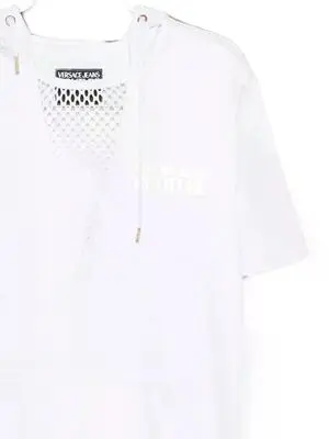 Versace Mesh-insert Short-sleeve Hoodie