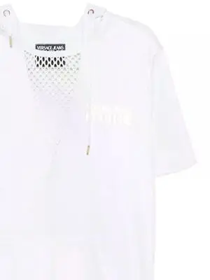 Versace Mesh Insert Hoodie - White