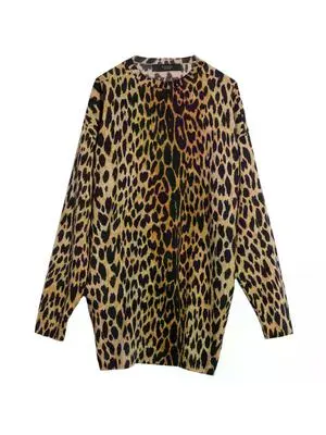 Gucci Printed Knit Cashmere Dress - Brown
