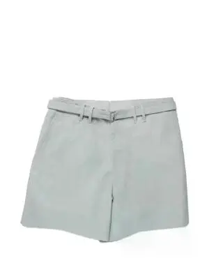 STOFFA Belted Twill Shorts - Grey