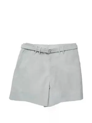 STOFFA Belted Twill Shorts
