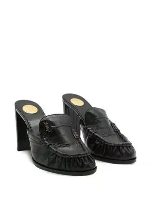 Saint Laurent Le Loafer Monogram Block-heel Loafers