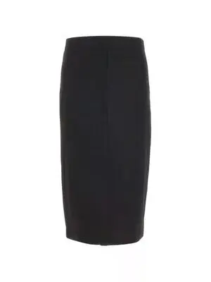 ELENA MIRÒ Back-slit Midi Skirt - Black