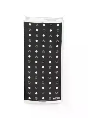 Moschino Teddy Bear Polka-dot Scarf - Black