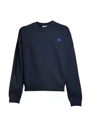 JIL SANDER Cotton Terry Crew-neck Sweatshirt - Blue