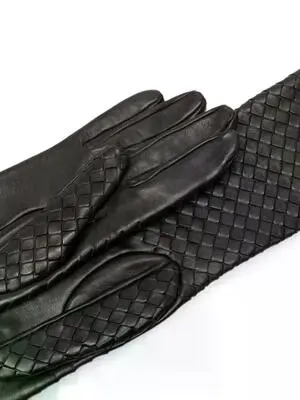 MANOKHI Woven Leather Long Gloves