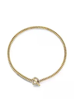 LOGAN HOLLOWELL Diamond Trillion Necklace - Gold