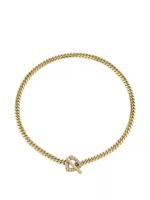 LOGAN HOLLOWELL Diamond Trillion Toggle Necklace