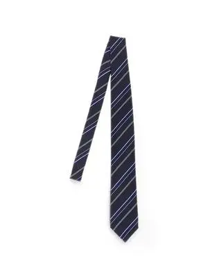 TOM FORD Diagonal-striped Tie - Blue