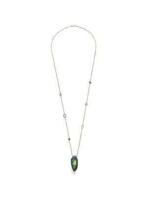 BIBI VAN DER VELDEN Scarab Pop Art Multi-stones Necklace