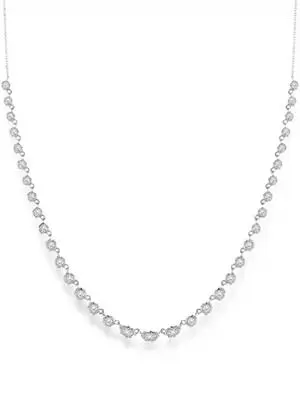 JADE TRAU Maverick Marquise And Round Diamond Necklace - Silver