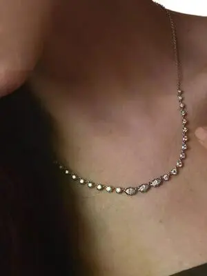 JADE TRAU Maverick Marquise And Round Diamond Necklace