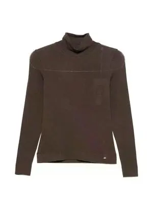 Herno Roll-neck Long-sleeve Sweater - Brown