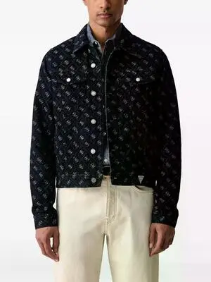 Guess Jacquard Denim Jacket - Blue