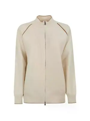 Kiton Zip-up Raglan-sleeve Cardigan - Neutrals