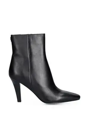 Guess Pointed-toe Leather Ankle Boots - Black