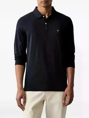 Guess Logo-embroidered Long-sleeve Polo Shirt