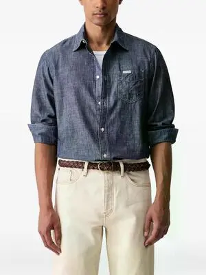 Guess Button-down Chest-pocket Shirt - Blue