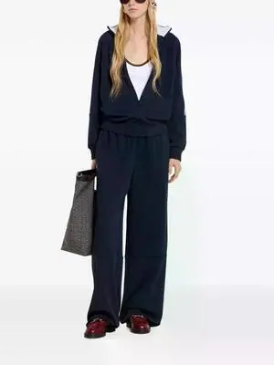 Gucci Web-stripe Embroidered-logo Zip-up Sweater