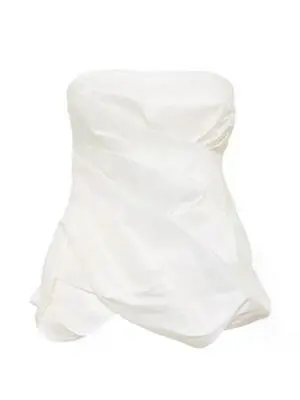 Acler Dorval Strapless Top - White