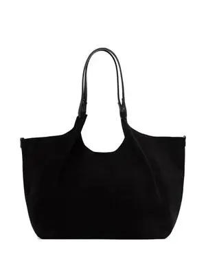 GIANNI CHIARINI Large Dua Suede-finish Logo-patch Tote Bag