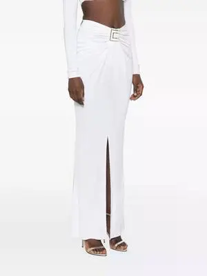 Elisabetta Franchi Logo-plaque Ruched Maxi Skirt