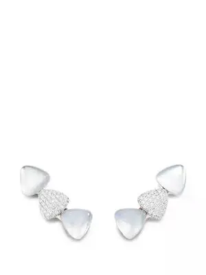 Vhernier Freccia Diamond And Pearl Earrings - Gold
