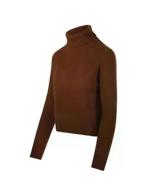 BEYOU Roll-neck Ribbed-trim Jumper