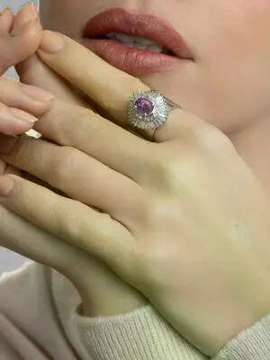 YUTAI Revive Pink Sapphire And Diamond Ring