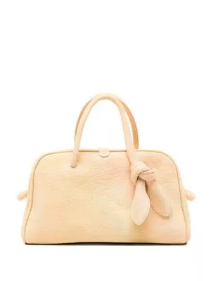 Jacquemus La Petit Turism Leather Tote Bag Neutrals