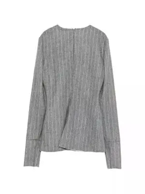 THELATEST Elisa Pinstripe-pattern Long-sleeve Top