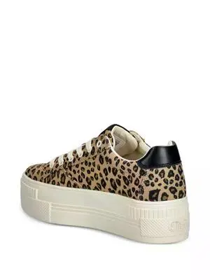BUFFALO Paired Leopard-print Platform Sneakers