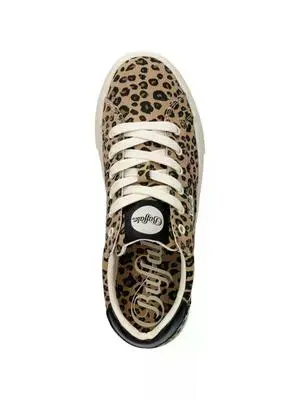 BUFFALO Paired Leopard-print Platform Sneakers