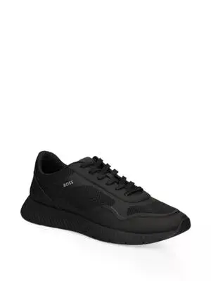BOSS Mesh Trainers With Ribbed Sole