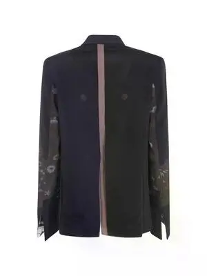 IBRIGU Floral Print Double-breasted Blazer