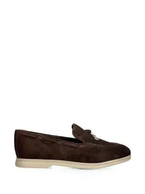 Guess Aryanai Suede Loafers - Brown