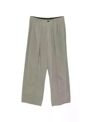 Giorgio Armani Pleated Wide-leg Trousers - Green