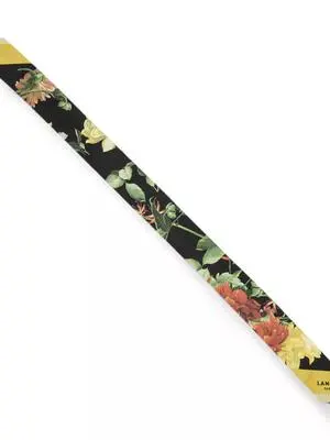 LANCEL Floral-print Silk Headband - Black