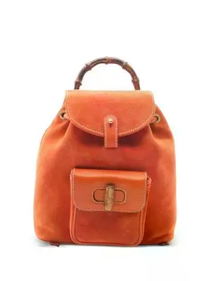 Gucci 1990-2000 Bamboo Backpack - Orange