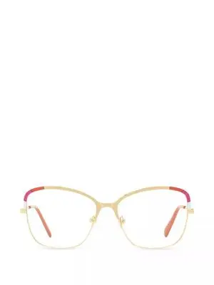 Emilio Pucci Geometric Frame Eyeglasses - Gold
