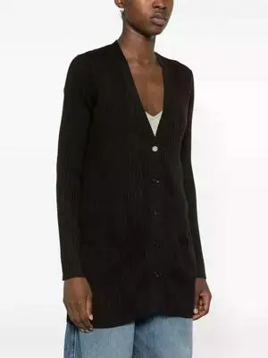 Eric Bompard Ribbed-knit V-neck Cardigan
