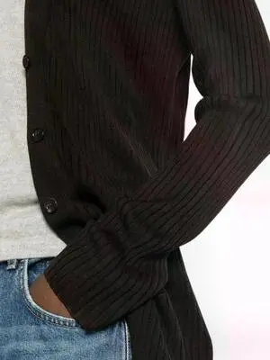 Eric Bompard Ribbed-knit V-neck Cardigan