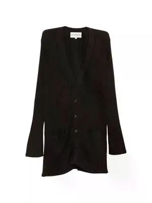 Eric Bompard Ribbed-knit V-neck Cardigan - Brown