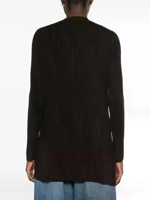 Eric Bompard Ribbed-knit V-neck Cardigan