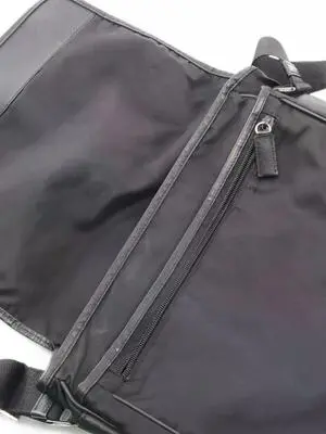 Prada Saffiano Trimmed Tessuto Buckle Messenger Bag