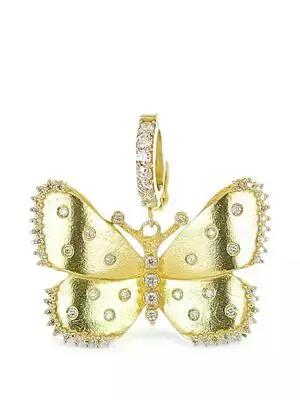 TANYA FARAH 18k Yellow Diamond Butterfly Pendant
