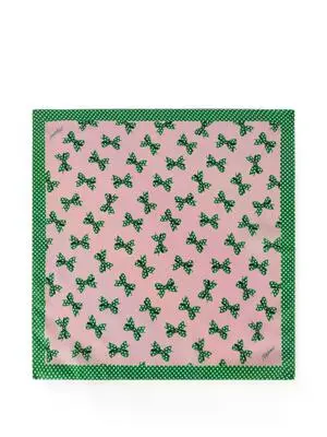 Moschino Bow-print Polka-dot Scarf