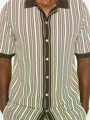 MC2 SAINT BARTH Marettimo Striped Knit Polo Shirt