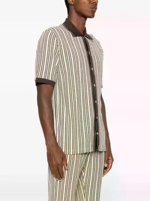 MC2 SAINT BARTH Marettimo Striped Knit Polo Shirt