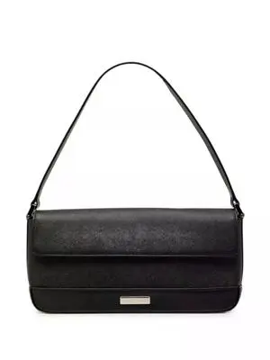 Burberry 20th Century Leather Flap Shoulder Bag - Black